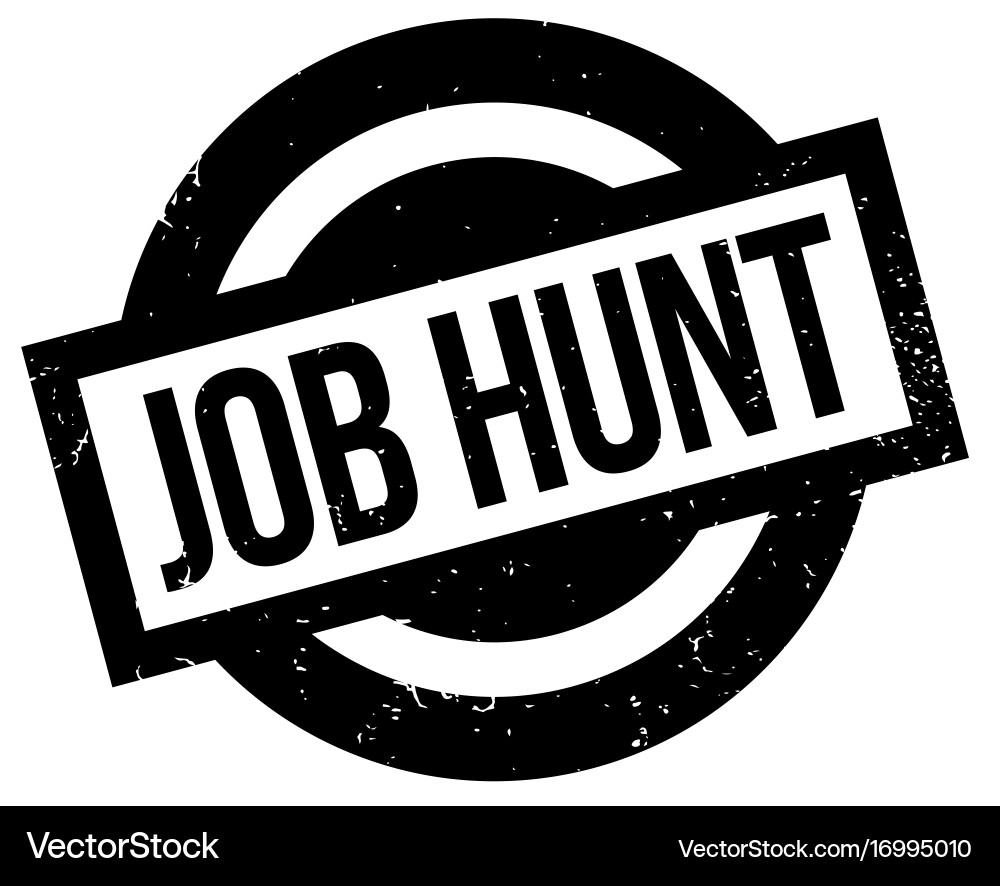 Job hunt rubber stamp Royalty Free Vector Image
