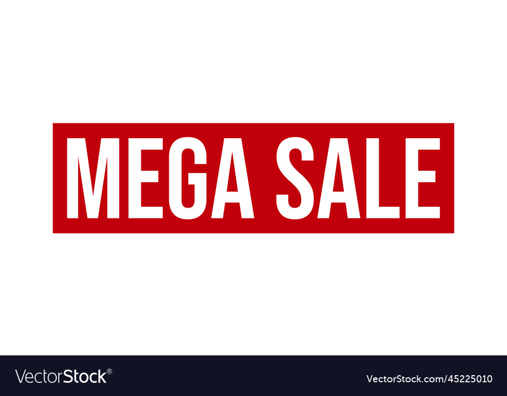 Mega sale rubber stamp seal Royalty Free Vector Image