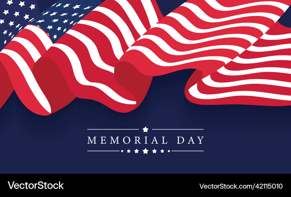 Memorial day lettering poster Royalty Free Vector Image