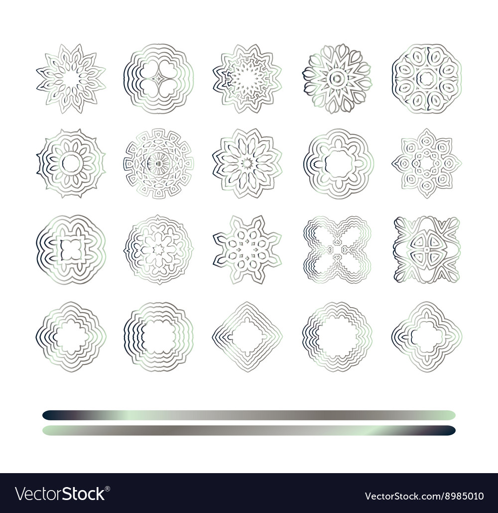 Oriental silver pattern Royalty Free Vector Image