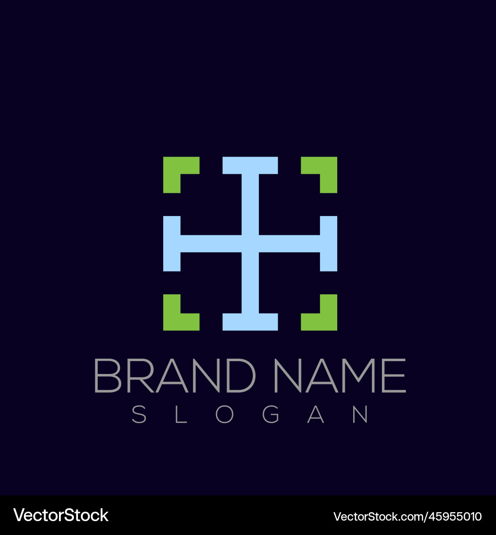 Premium square medical logo design Royalty Free Vector Image