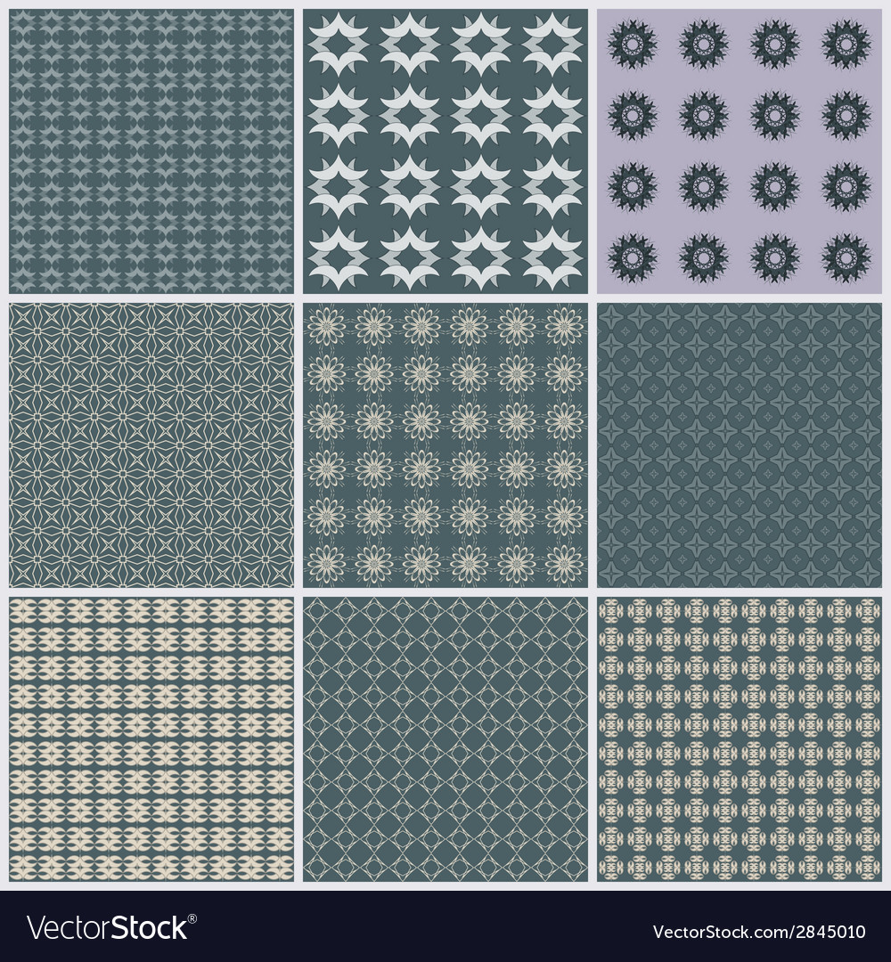 Seamless pattern background set elegant texture Vector Image