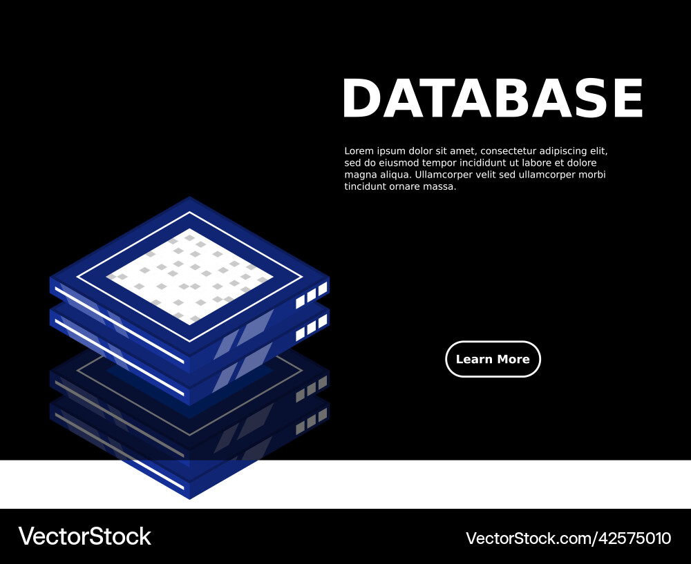 Set of server room icons data center and database Vector Image
