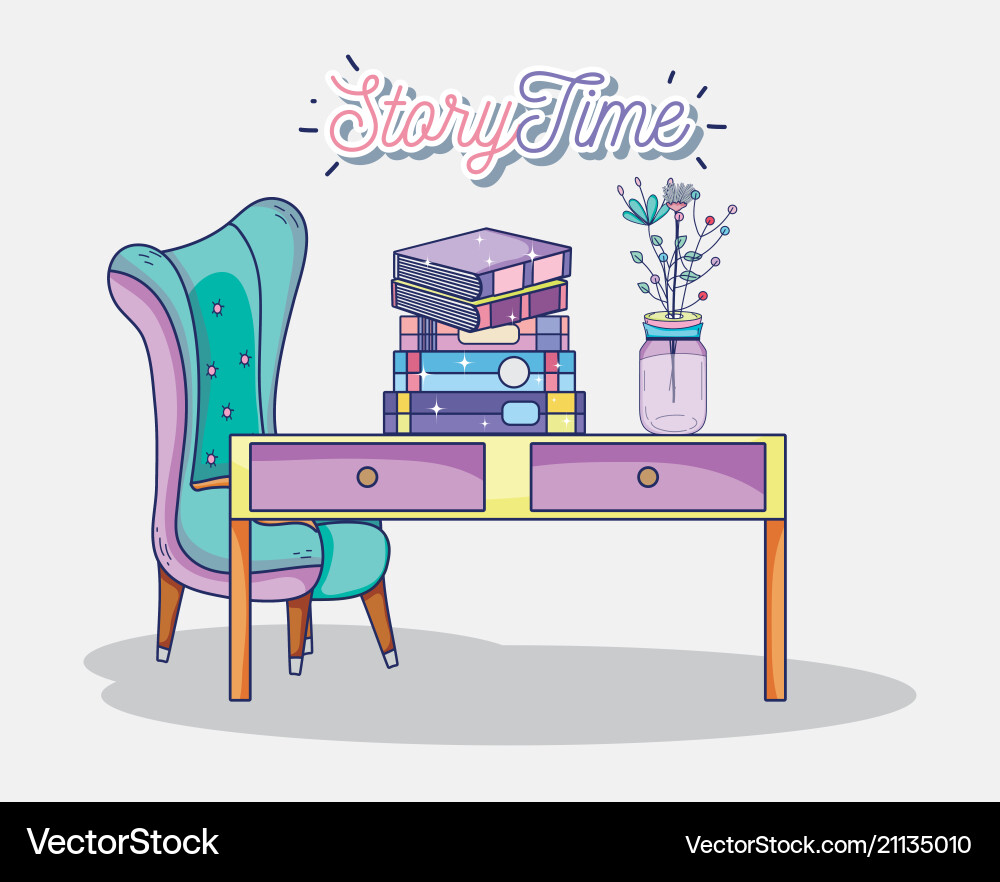 Study room interior Royalty Free Vector Image - VectorStock