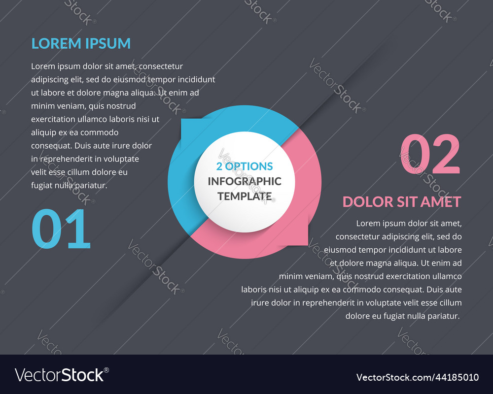 Two options - infographic template Royalty Free Vector Image