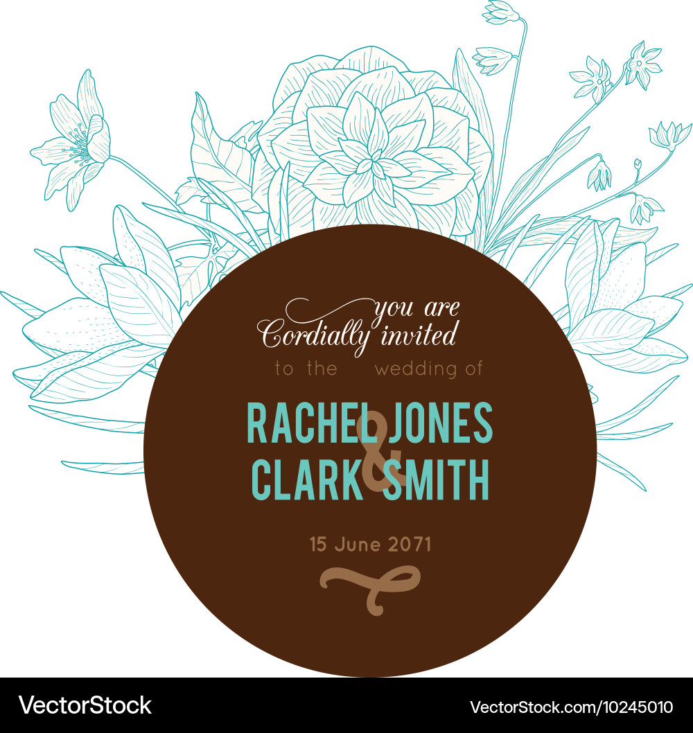 Vintage turquoise chocolate brown frame Royalty Free Vector