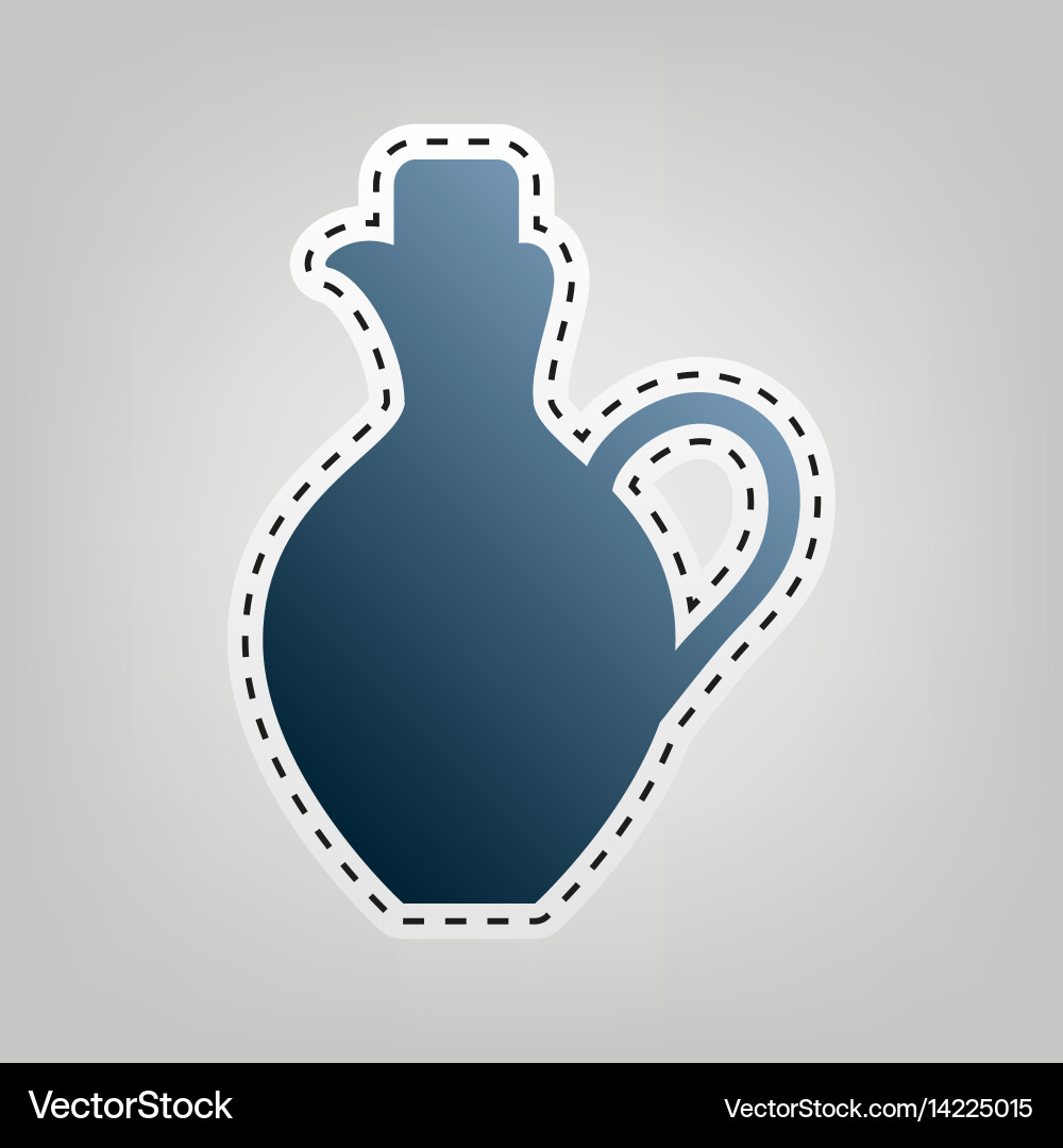 Amphora sign blue icon Royalty Free Vector Image