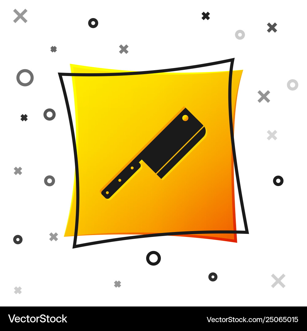 Black meat chopper icon isolated on white Vector Image