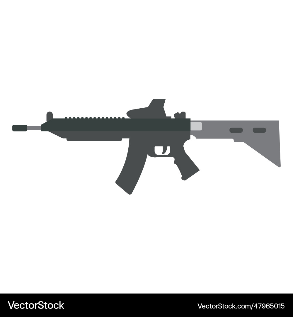 Charger barrel gun weapon flat Royalty Free Vector Image
