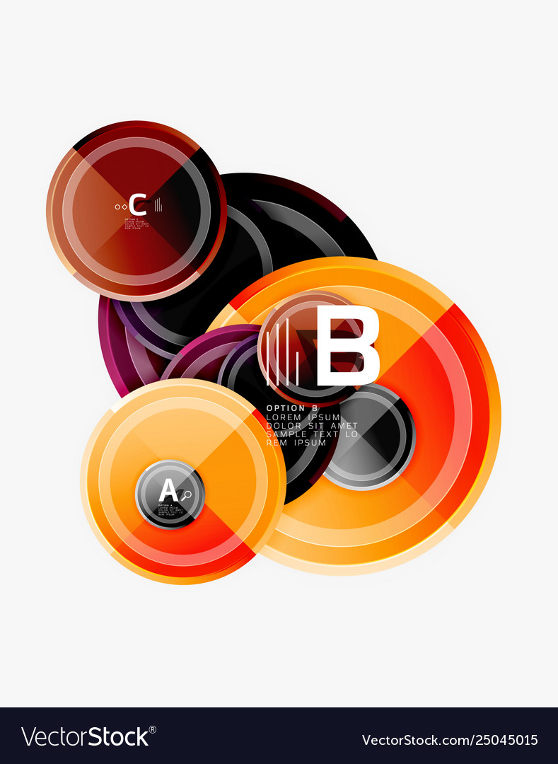 Circular pattern abstract circles composition Vector Image