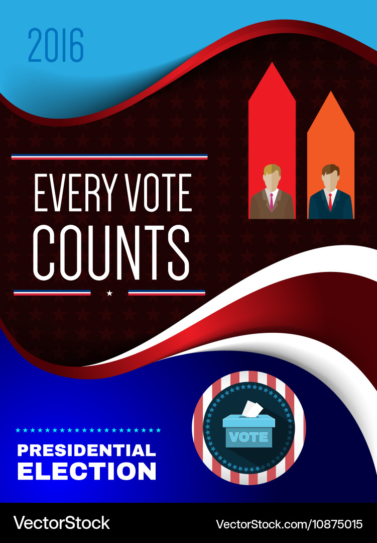 Digital usa election with candidate Royalty Free Vector