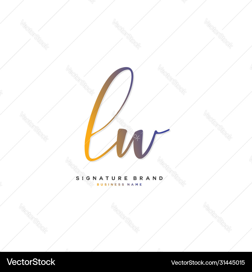 Elegant Initial Letter Signature Logo Royalty Free Vector