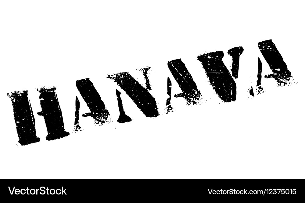 Hanava stamp rubber grunge Royalty Free Vector Image