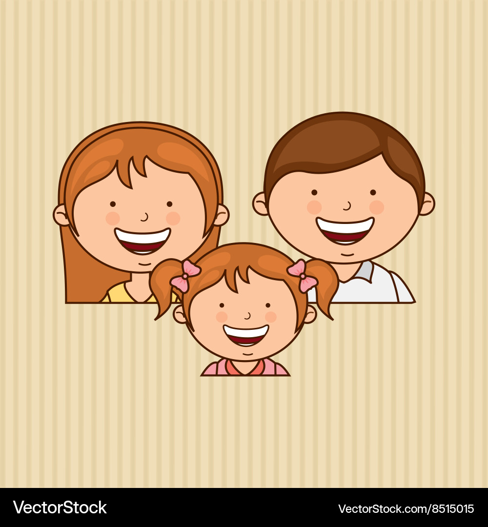 Happy family design Royalty Free Vector Image - VectorStock