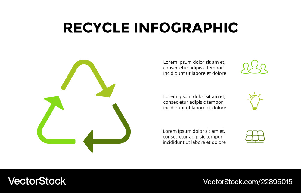 Infographic template recycle arrows sign Vector Image