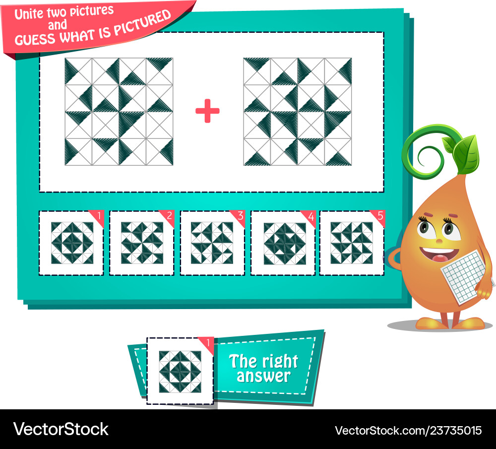 Iq educational game two pictures Royalty Free Vector Image