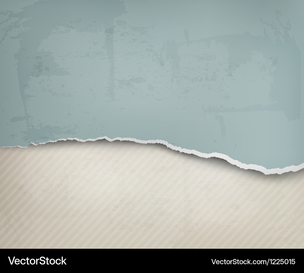 Old background with ripped paper and wall Vector Image