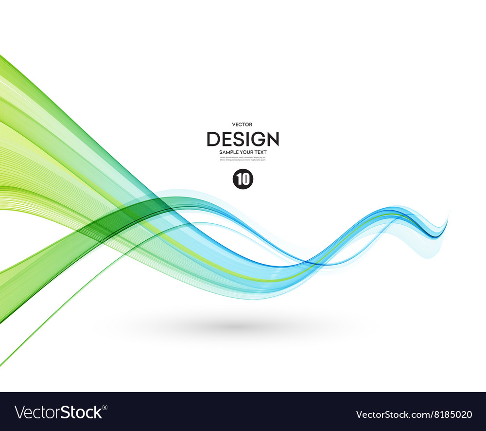 Abstract blue color wave design element blue Vector Image