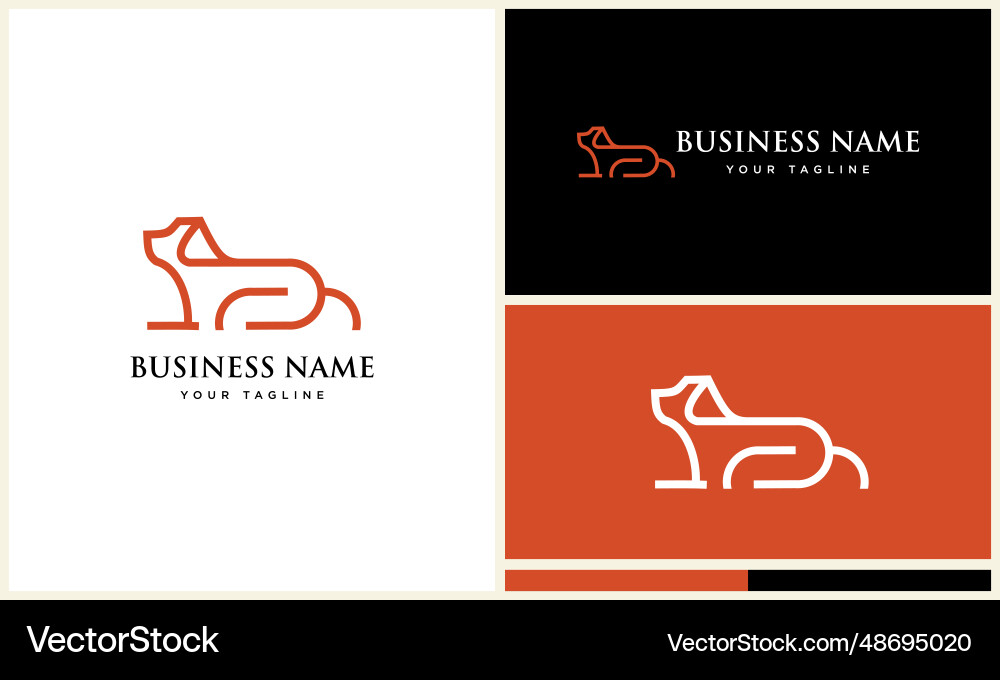 Dog logo design template Royalty Free Vector Image