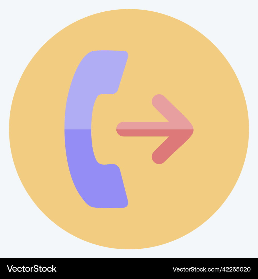 Icon outgoing call suitable for education symbol Vector Image