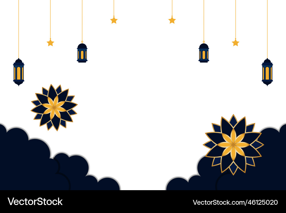 Islamic greetings card design background good Vector Image