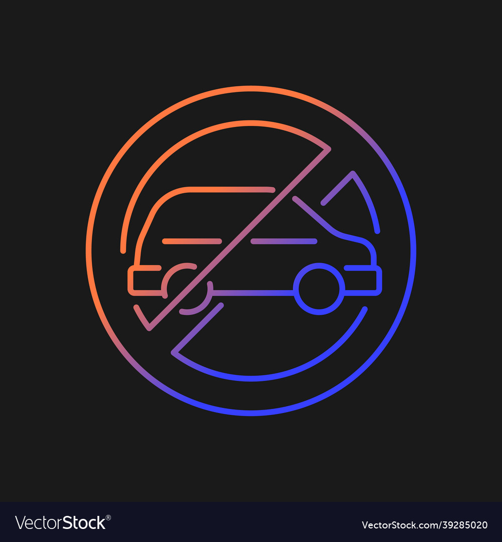 No using when driving gradient manual label icon Vector Image