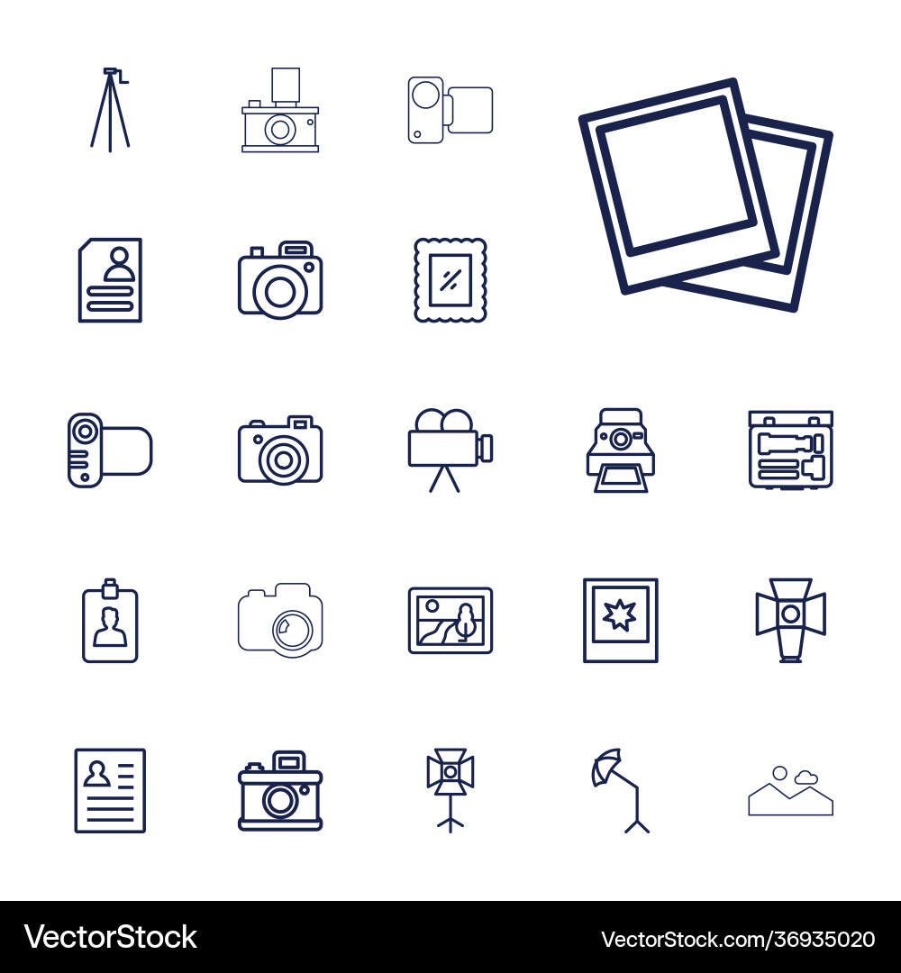 Photo icons Royalty Free Vector Image - VectorStock