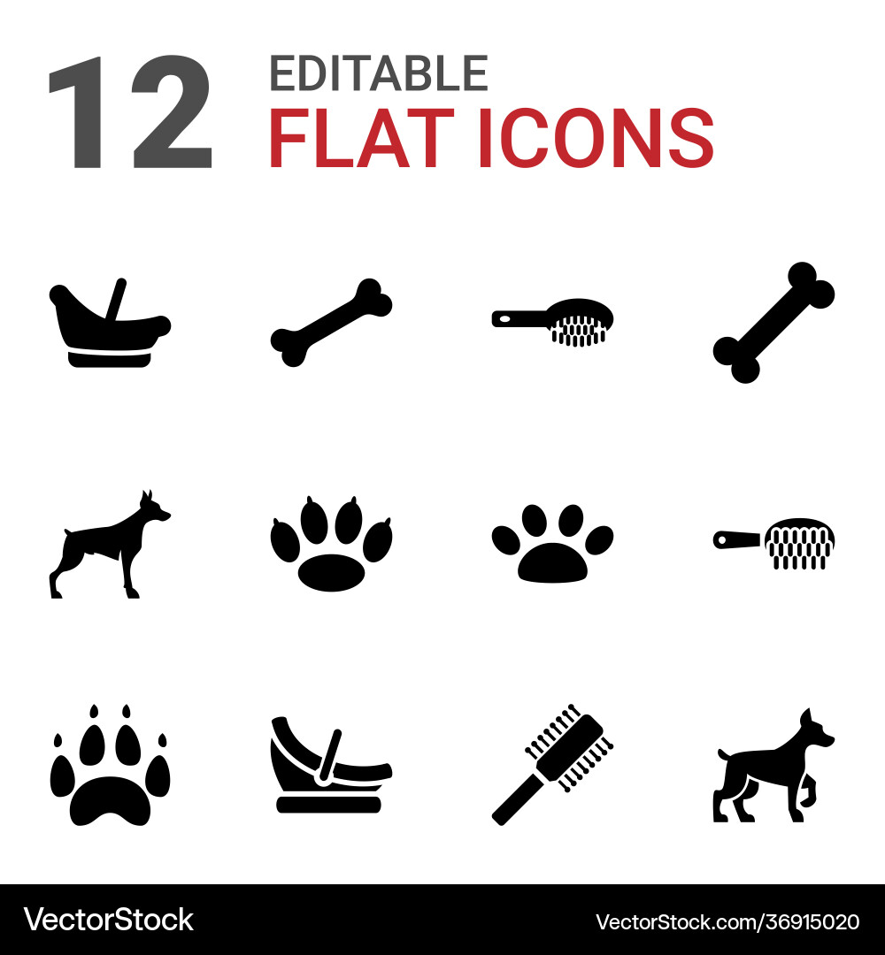 Puppy icons Royalty Free Vector Image - VectorStock
