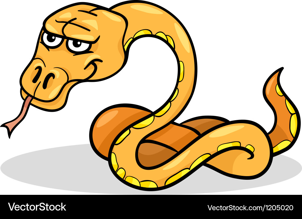 Snake reptile cartoon Royalty Free Vector Image