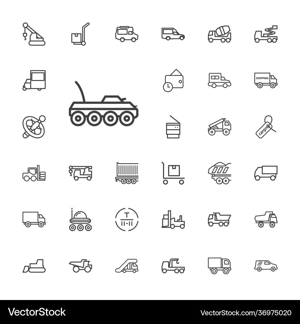 LKW Icons Lizenzfreies Vektorbild - VectorStock