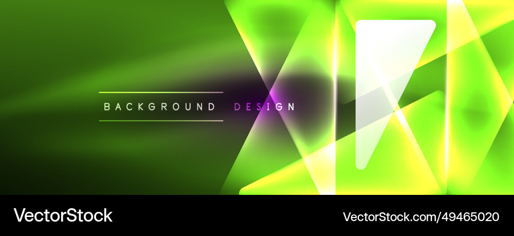 Vibrant geometric neon shiny line background a Vector Image