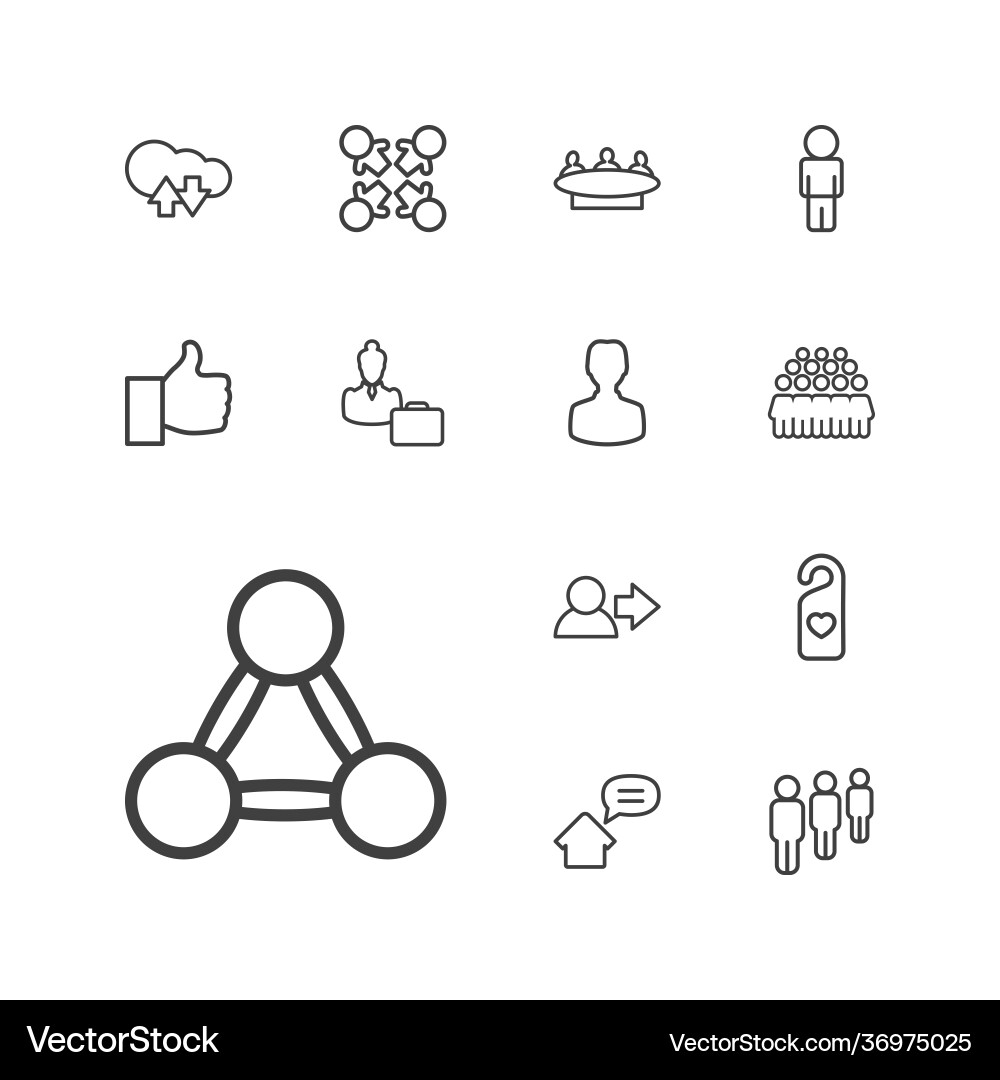 13 social icons Royalty Free Vector Image - VectorStock