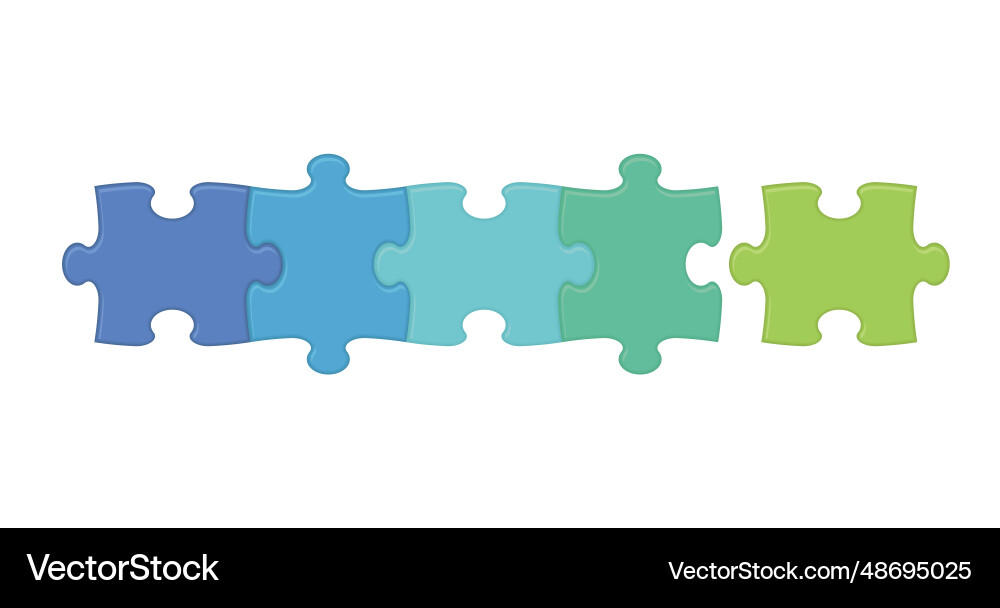 Colorful jigsaw puzzle pieces Royalty Free Vector Image