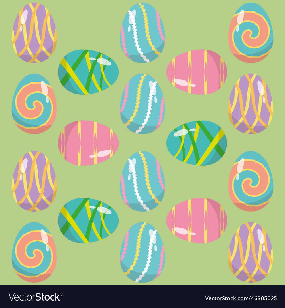 Easter eggs seamless pattern background Royalty Free Vector