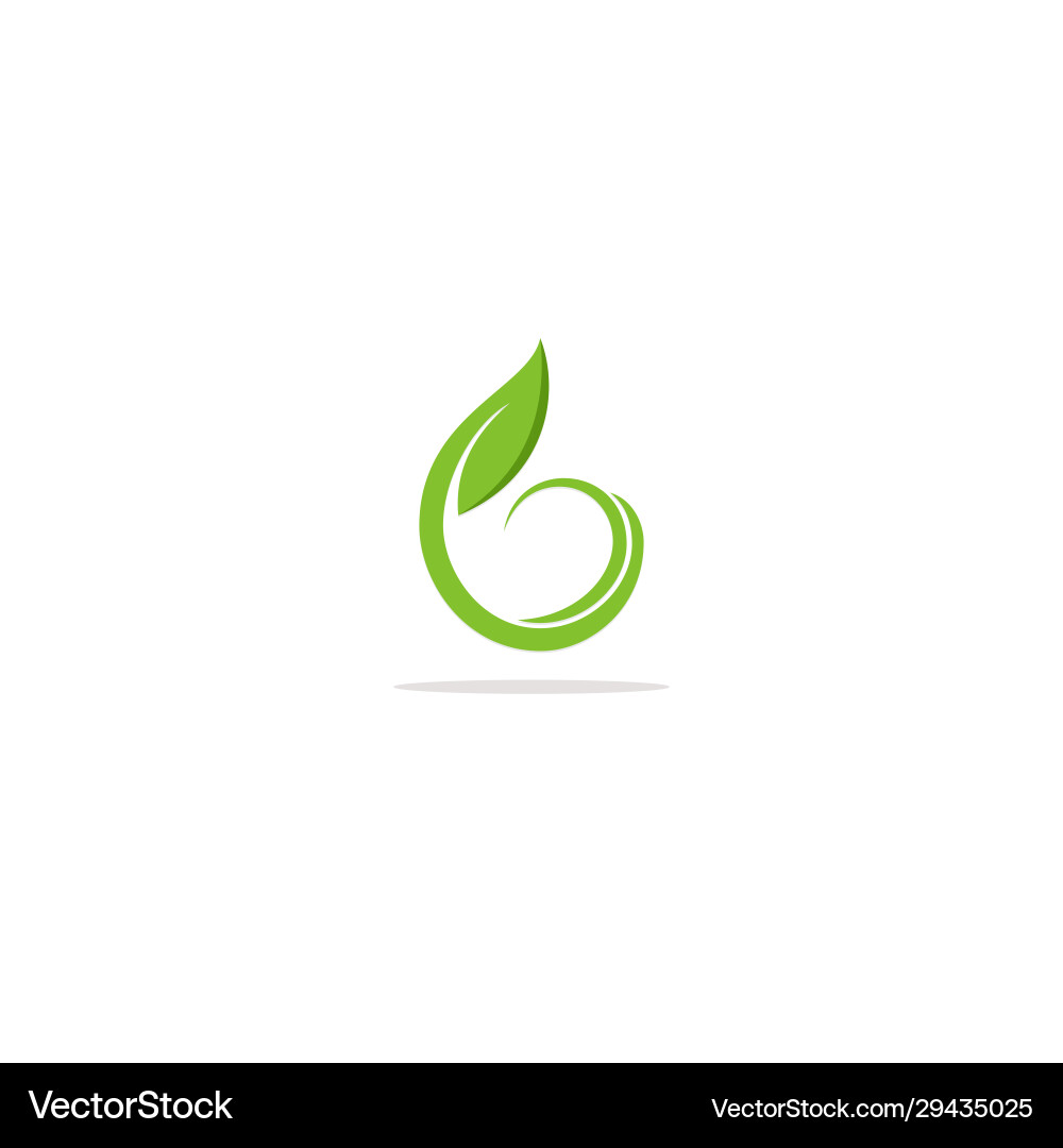 Eco green leaf nature logo Royalty Free Vector Image