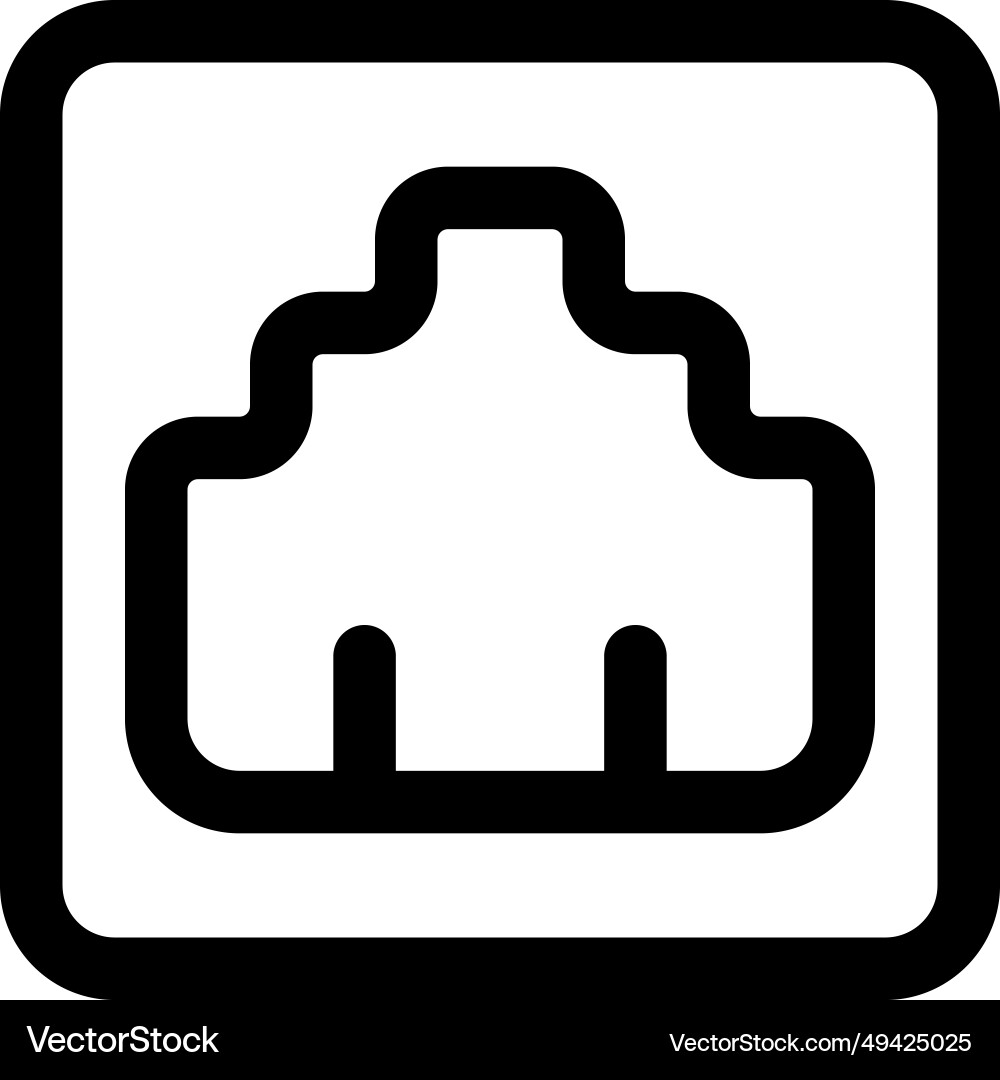 Ethernet port used to connect a network device Vector Image