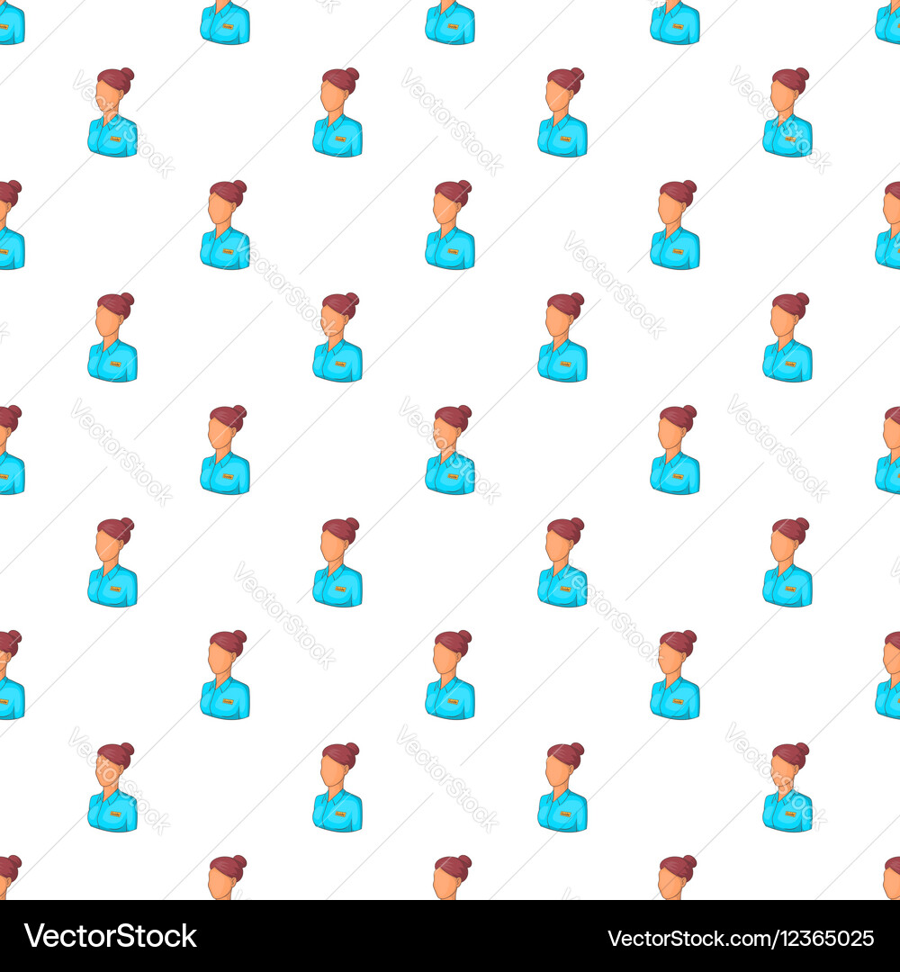 Female avatar pattern cartoon style Royalty Free Vector