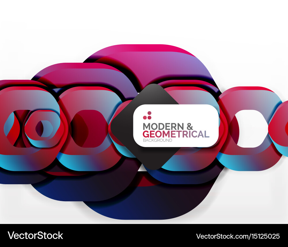 Geometric abstract background cut chain shapes Vector Image