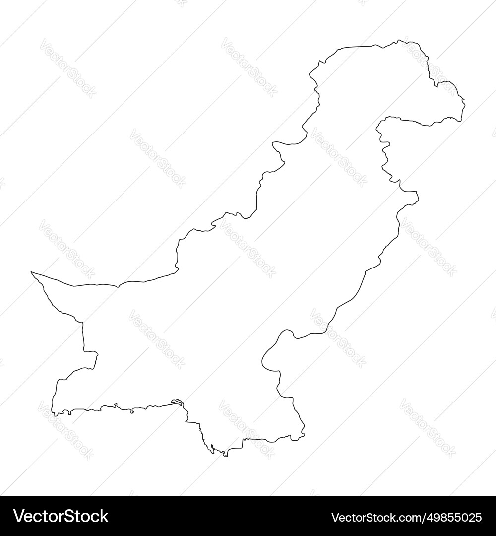 Highly detailed pakistan map with borders Vector Image