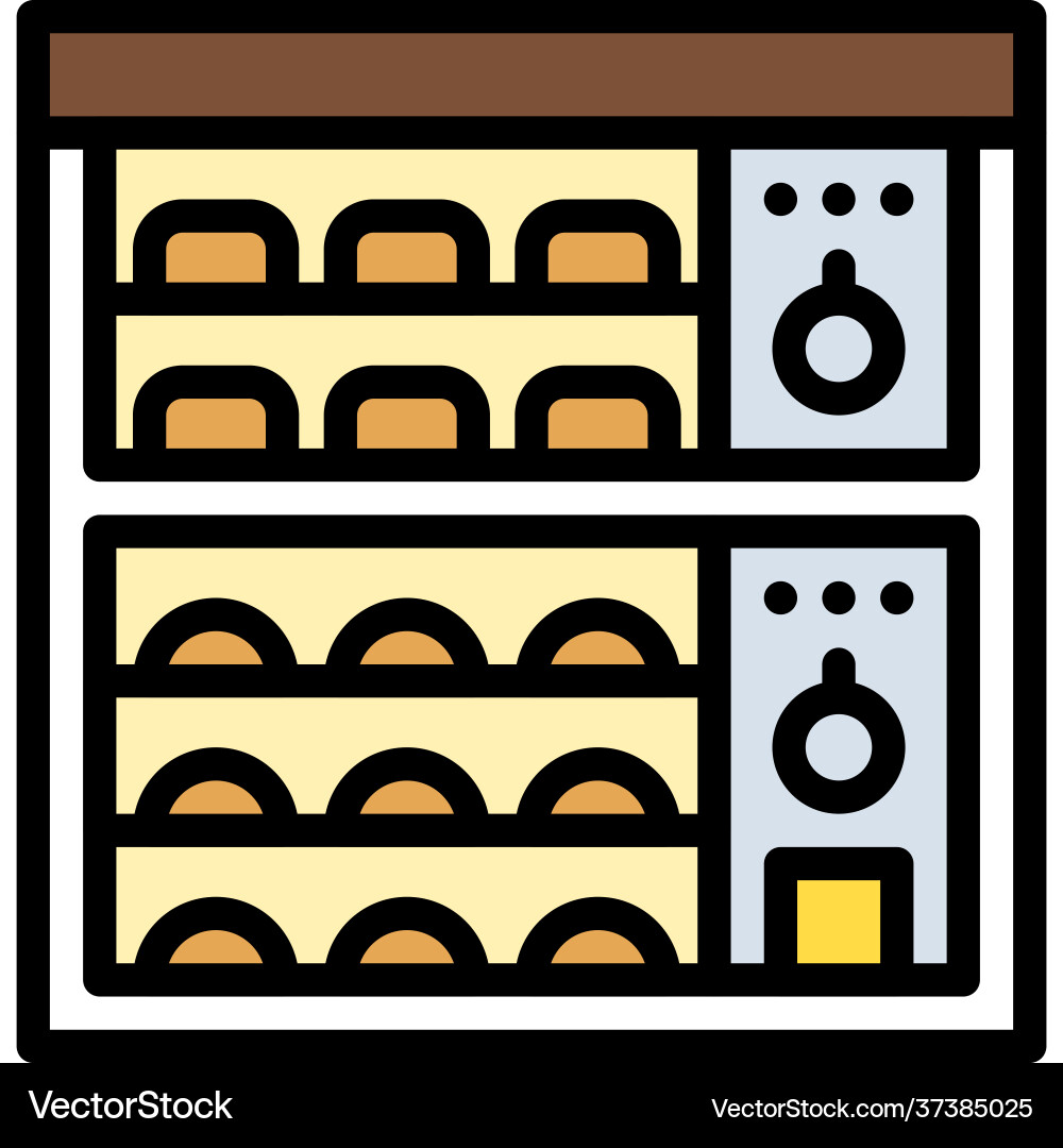Industrial oven icon bakery and baking related Vector Image
