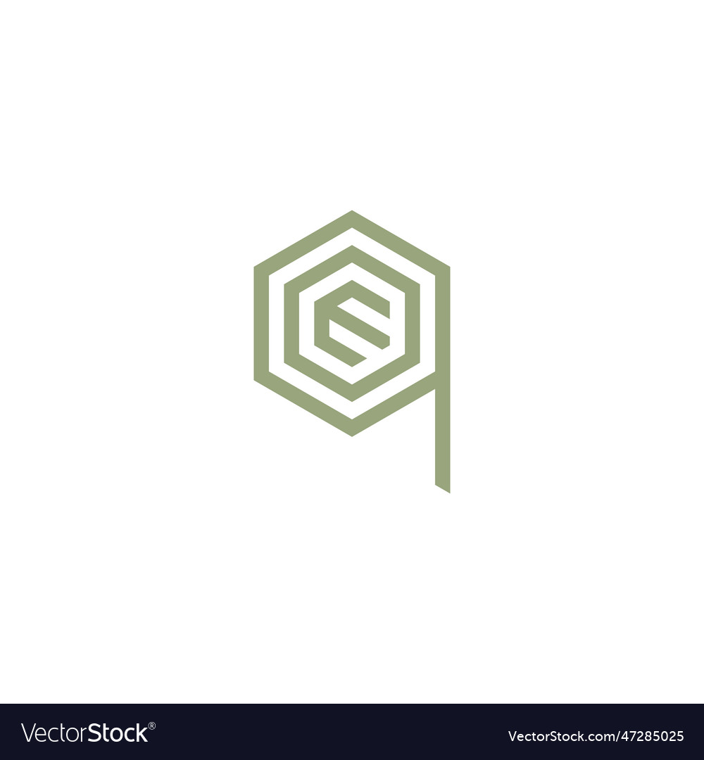 Letter e o and q hexagon line geometric symbol Vector Image Letter e o and q hexagon line geometric symbol Vector Image