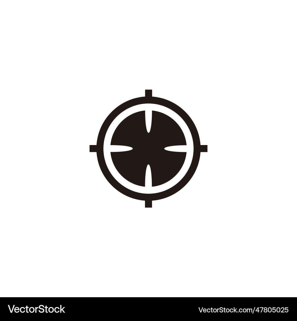 Letter x target modern geometric symbol simple Vector Image