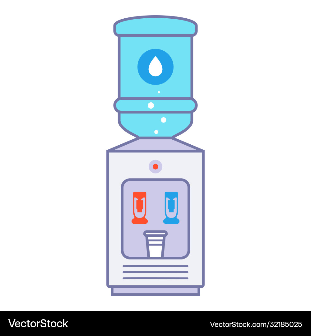 Office water cooler on a white background Vector Image