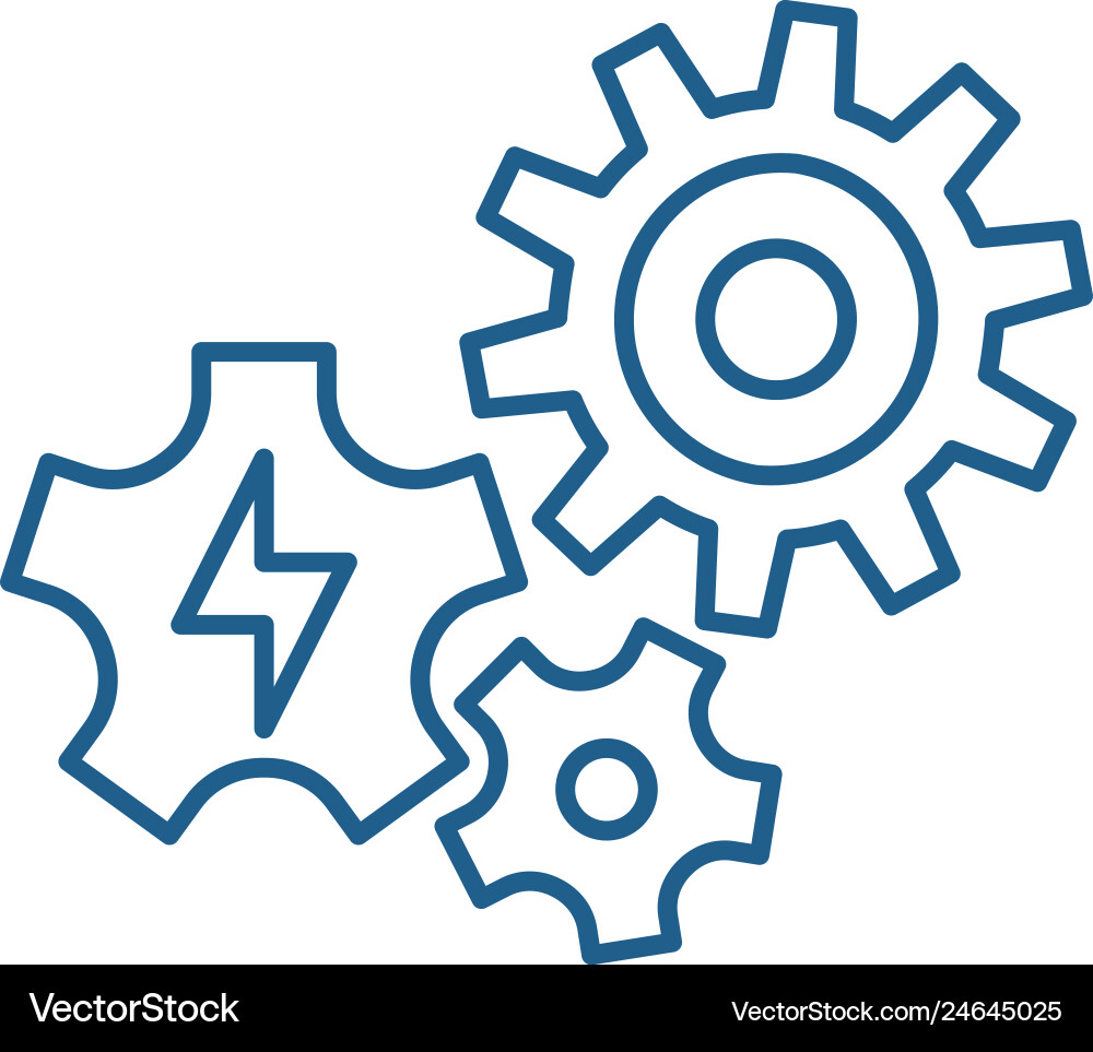 Power supply line icon concept supply flat Vector Image