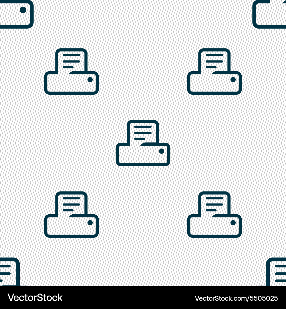 Printing icon sign seamless pattern with geometric