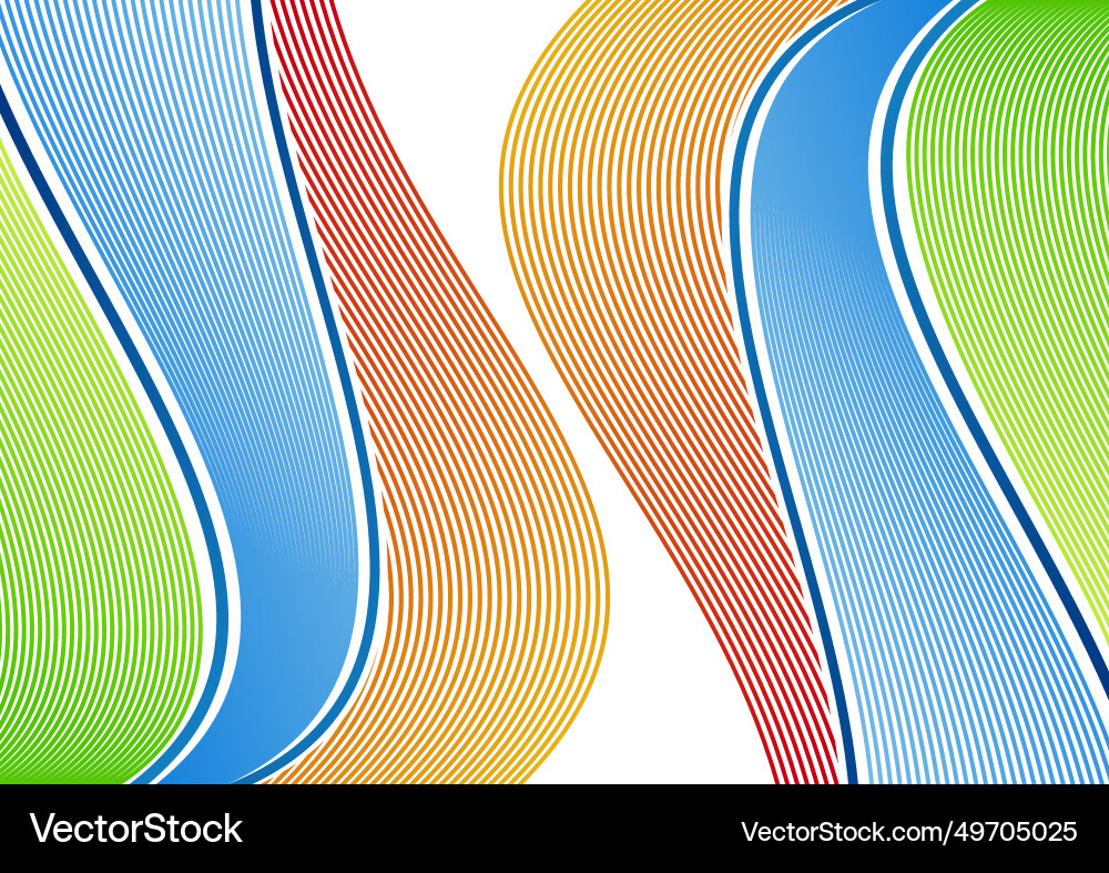 Wave line colorful design white background Vector Image