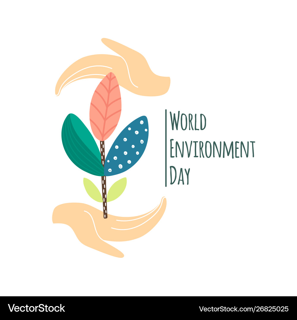 World environment day concept human hands holding Vector Image