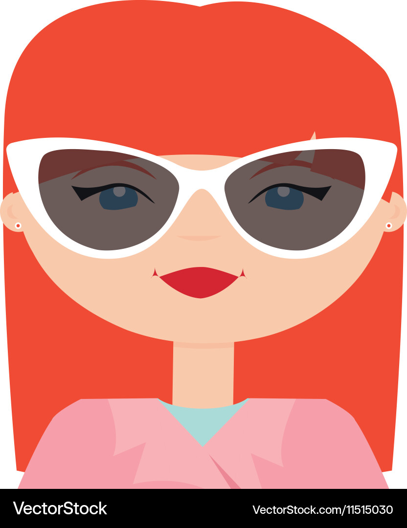 Cute woman face Royalty Free Vector Image - VectorStock