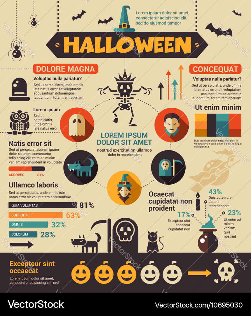 Halloween - poster brochure cover template Vector Image
