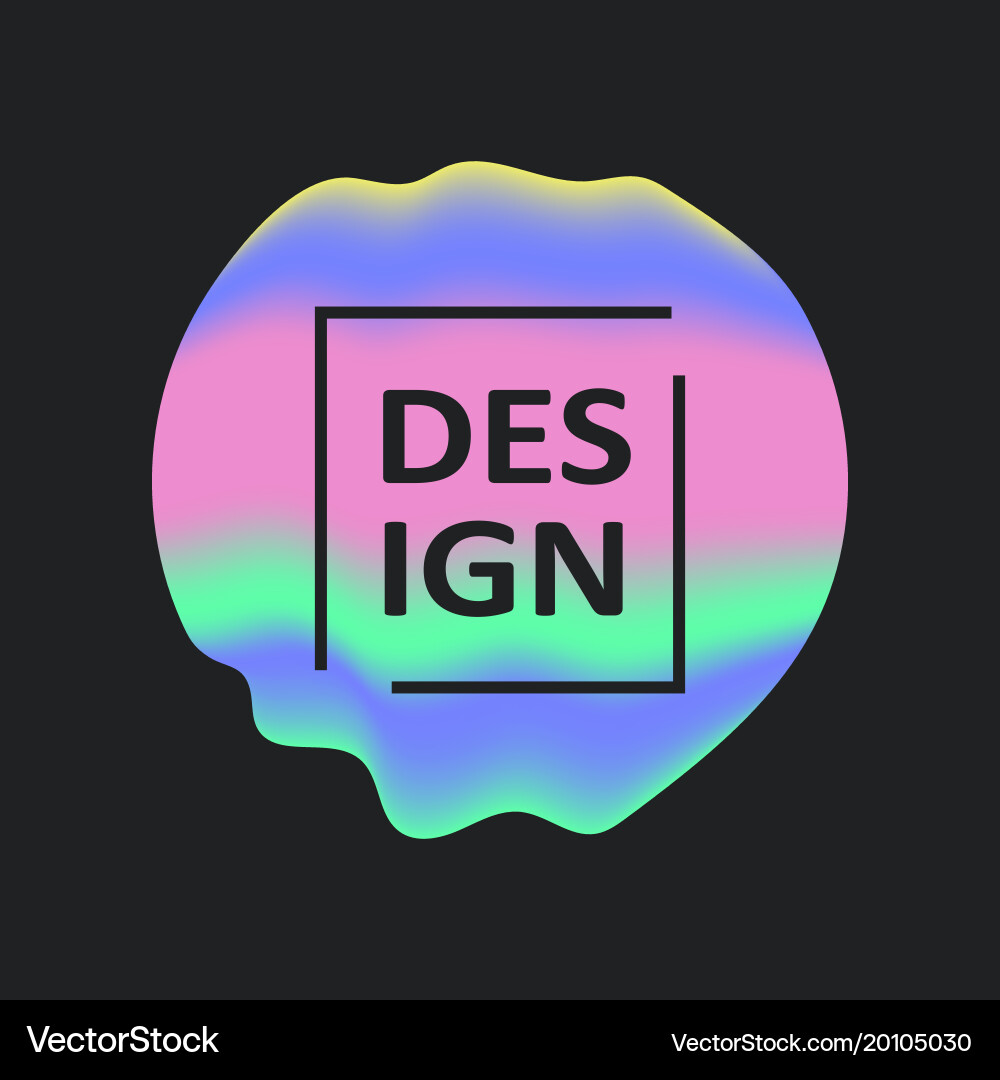 Holography fluid logo cover design modern template